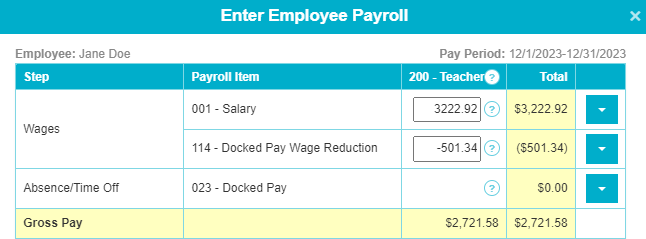 Spreading out docked pay – Knowledge Base