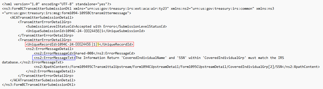 1094 Correction File – Knowledge Base
